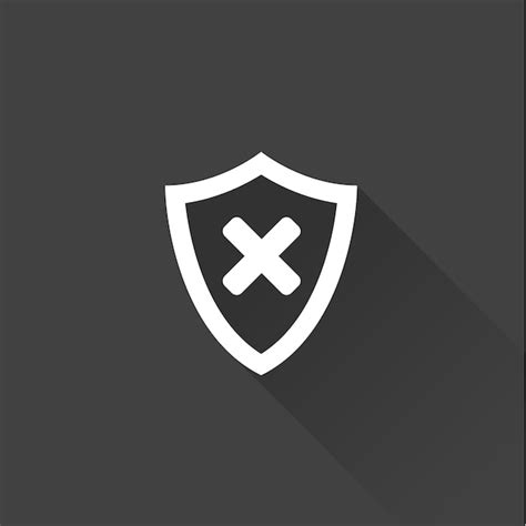 Premium Vector Shield Flat Color Icon Long Shadow Vector Illustration