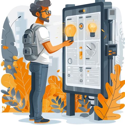 Tech Support Agent Devops Engineer In A Vector Drawing Premium Ai