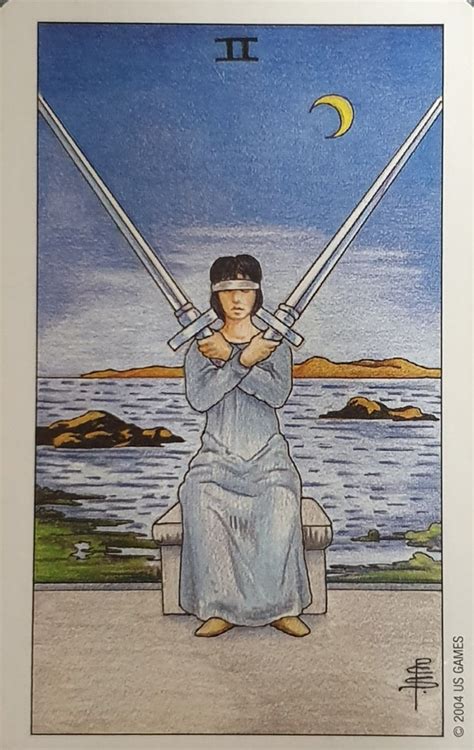 타로카드유니버셜웨이트 마이너 아르카나 키워드 해석two Of Swords 소드검2 네이버 블로그