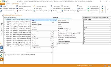 Weboffice Author Arcmap Extension Stapelmenü Und Assistenten Freie Bearbeitung