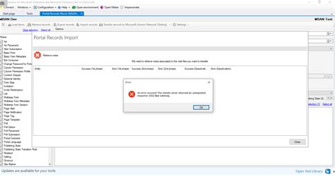 Getting Bad Gateway Error Code 502 While Moving Portal Record From