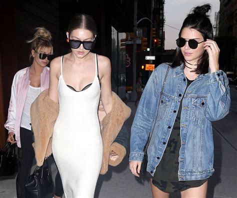 Kendall Jenner Gigi Hadid And Hailey Baldwin Out In New York City 6 20