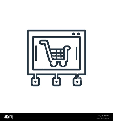 Ecommerce Platform Outline Vector Icon Thin Line Black Ecommerce Platform Icon Flat Vector