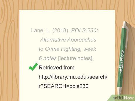 Ways To Cite Lecture Notes Wikihow