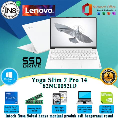 Jual Lenovo Yoga Slim Pro Id I H Gb Tb Ssd Vga Gb W Hsl Ohs Jakarta Pusat
