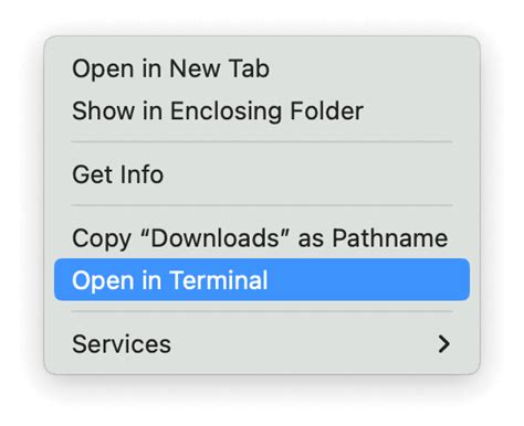 how to open terminal on mac from different locations