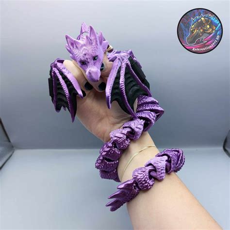 D Printable Flexi Wyvern Finger Hand Puppet By Kirsten M