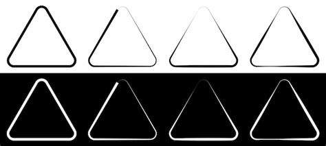 Icône De Silhouette Des Coins Arrondis Du Triangle Illustration De La