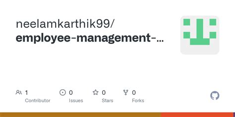 GitHub Neelamkarthik Employee Management System Springboot And Thymeleaf