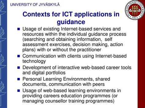 Ppt The Use Of Ict In Guidance Opportunities And Goals Powerpoint Presentation Id3323751
