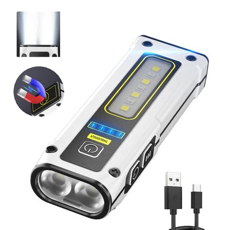 Linterna Led Recargable De Alta Potencia Antorcha De Banco De Energía