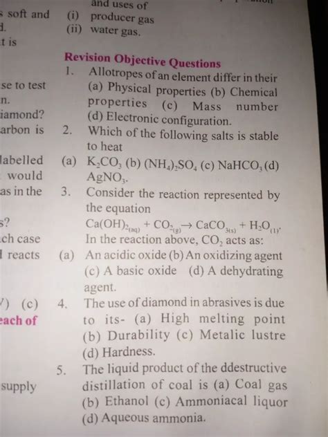 Revision Objective Questions 1 Allotropes Of StudyX