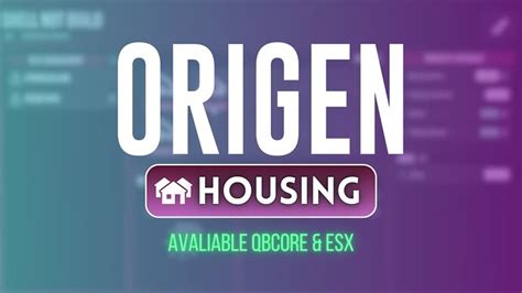 Origen Housing QBCore ESX Custom FiveM Releases Cfx Re Community