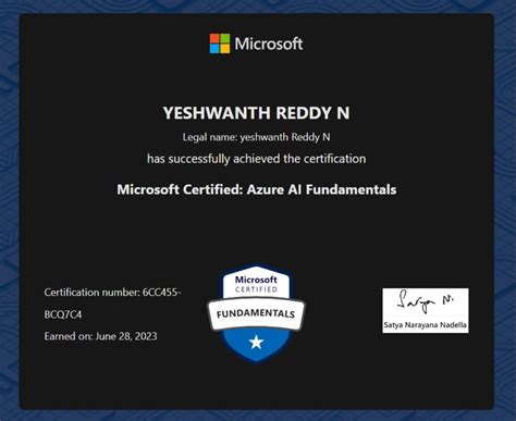 Microsoftazure Fundamentalscertified Continuouslearning Yeshwanth