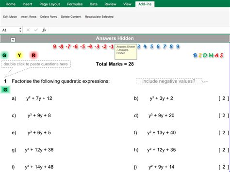 Factorising Quadratics Worksheets Tes