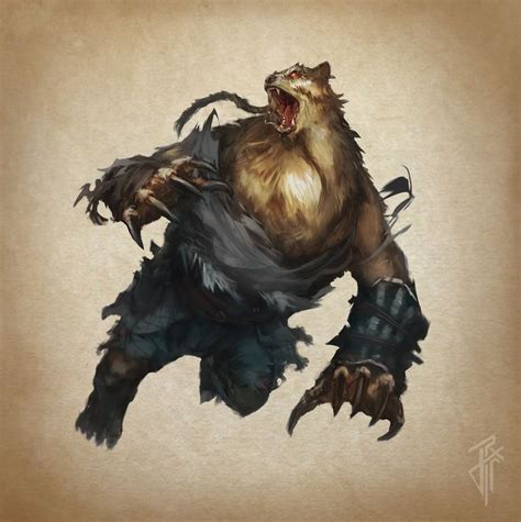 Werebear Julien Carrasco Creature Art Fantasy Creatures Fantasy Races