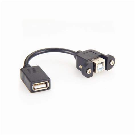 Usb 2 0 B Female Panel Mount To Usb 2 0 A Female Repeater Cable 0 1m