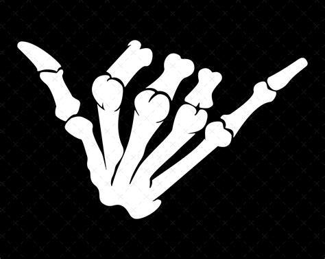 Shaka Svg Shaka Png Shaka Hand Svg Shaka Skeleton Hand Svg Skeleton