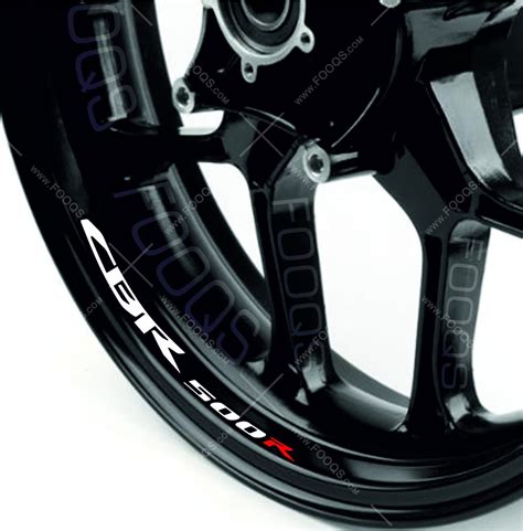 Honda Cbr 500 R Red Blue White Motorcycle Wheel Rim Decals Fooqs