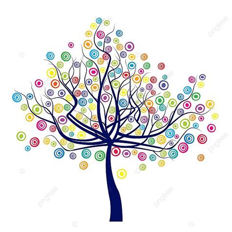 抽象樹與彩色圓圈分支自然自然 照片背景圖桌布圖片免費下載 Pngtree