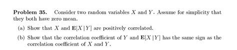 solved consider two random variables x and y assume for