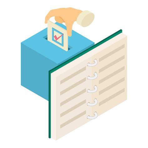 Premium Vector Voting Icon Isometric Vector Human Hand Putting Vote Paper In Ballot Box Icon