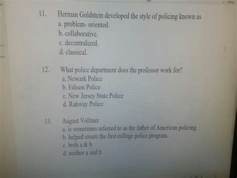 Solved Herman Goldstein Developed The Style Of Policing
