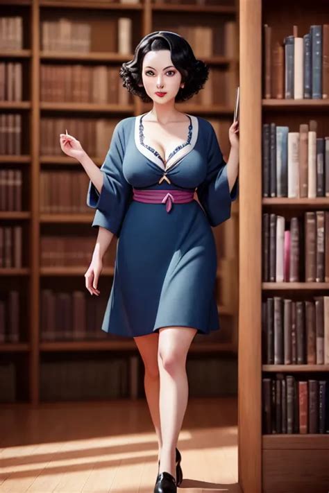 Dopamine Girl A Oil Painting Of Nezuko Kamado Wearing Frock Walking