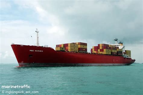 Ship Msc Namibia Container Ship Registered In Liberia Vessel