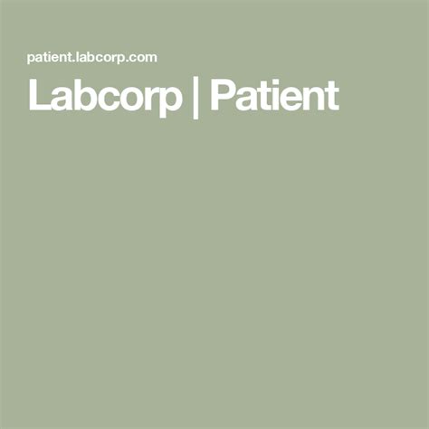 Labcorp Patient