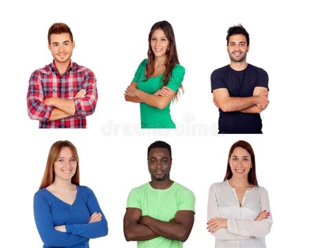 Sechs Verschiedene Erwachsene Personen Stockbild Bild Von Afrikanisch