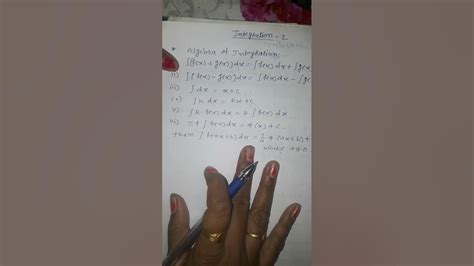 Formulae On Integration Part2 Youtube