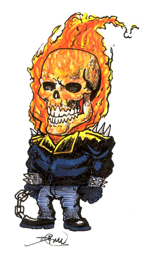 Ghost Rider Chibi By Dinomottaesmaga On Deviantart