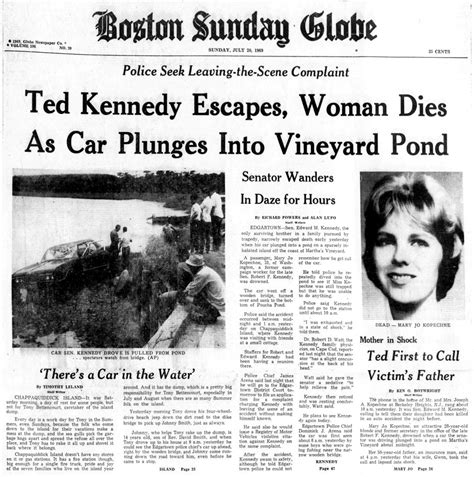 Ted Kennedys Chappaquiddick Incident The 1969 Car Crash That Killed A