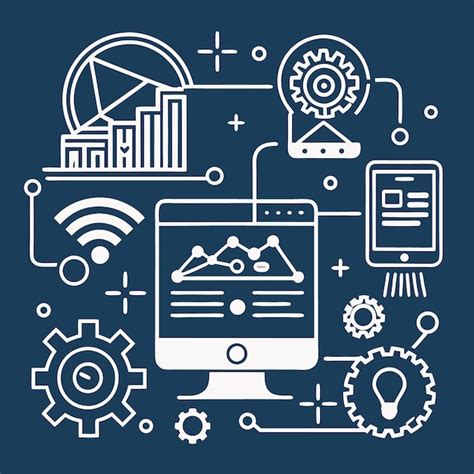 Digital Transformation Line Icon Linear Style Sign For Mobile Concept And Web Design Premium