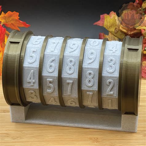 Resettable Cryptex Puzzle Lock Box Hamilton Printworks