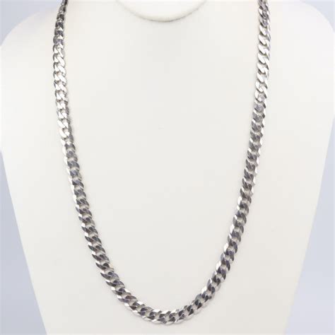 Sterling Silver Curb Necklace Property Room