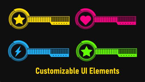 Modern Futuristic Ui Elements Gamedev Market
