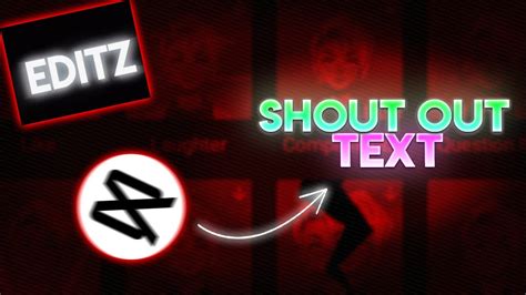Shout Out Text Glow Effect Capcut Tutorial YouTube