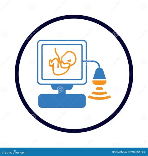 Medical Scan Ultrasound X Ray Test Medical Ultrasound Icon Stock