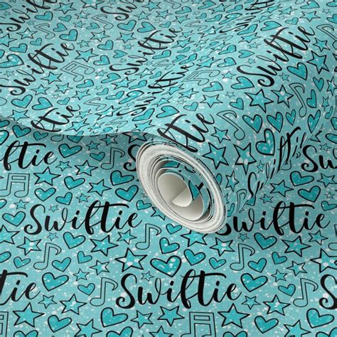Small Medium Scale Swiftie Hearts Stars Wallpaper Spoonflower