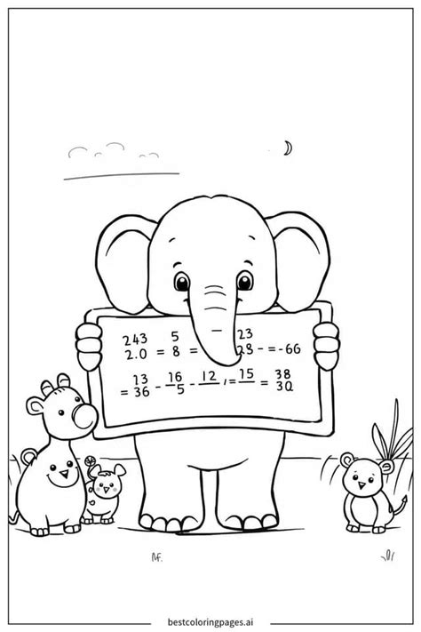 39 หน้าระบายสีภาพระบายสี คณิตศาสตร์ Pdf และ Png สำหรับพิมพ์ฟรี