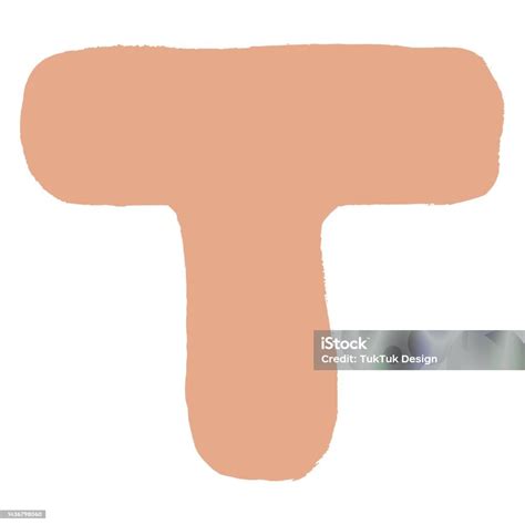 알파벳 T 편지 손으로 그린 그림 요소 어린이 유치원 및 유치원 교육을위한 0명에 대한 스톡 벡터 아트 및 기타 이미지 0명
