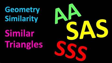 Similar Triangles Aa Sss Sas Similarity Youtube