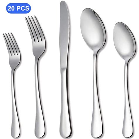 Buy Flatware Set Pieces Cutlery Set Heavy Duty Silverware Stainless Steel Utensils Set
