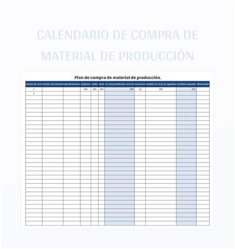 Plantilla De Formato Excel Hoja De Orden De Producción De Material Y