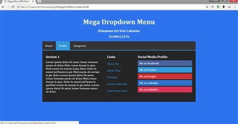 Mega Menu Dropdown Dengan CSS Go Technology