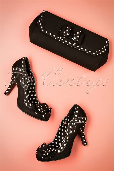 Ruby Shoo Ivy Polkadot Pumps In Schwarz Einkaufen Bei Topvintage
