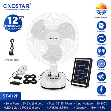 Nss 16 Inch Solar Electric Fan Solar Floor Fan With Panel