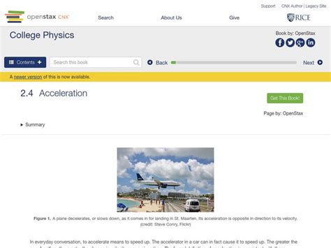 Open Stax Physics Acceleration Unit Plan For 9th 10th Grade Lesson Planet